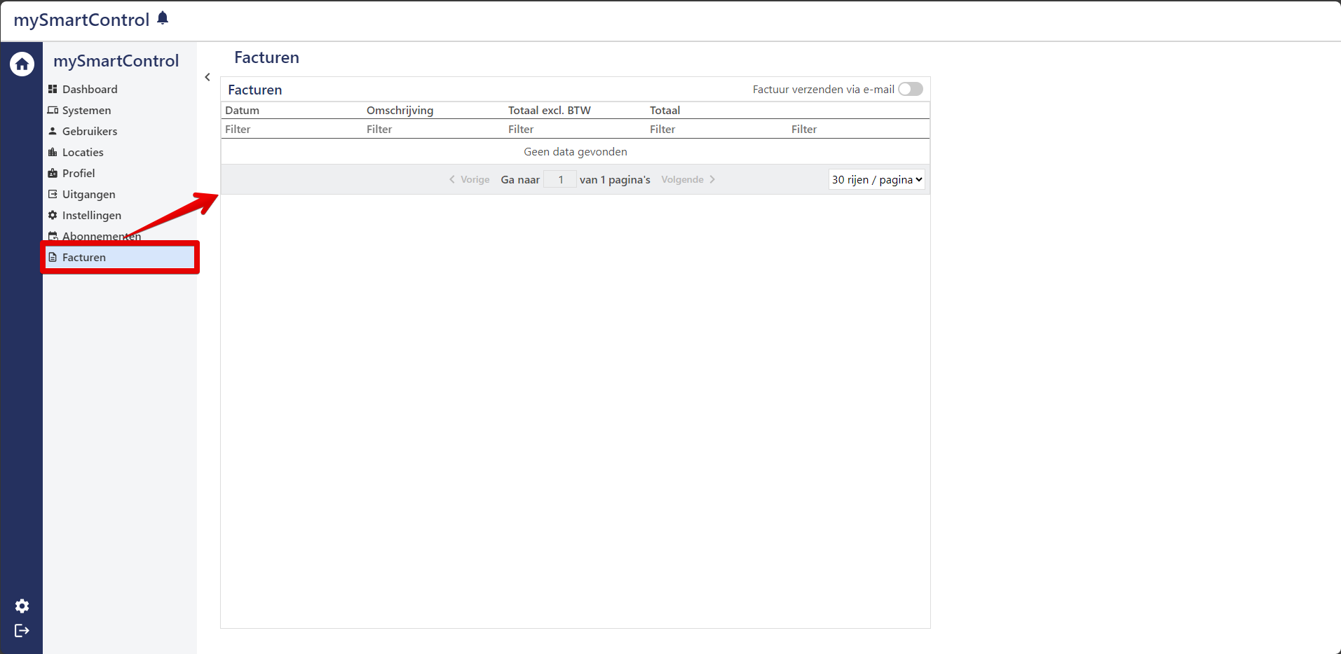 Waar vind ik mijn mySmartControl facturen? – mySmartControl Helpdesk